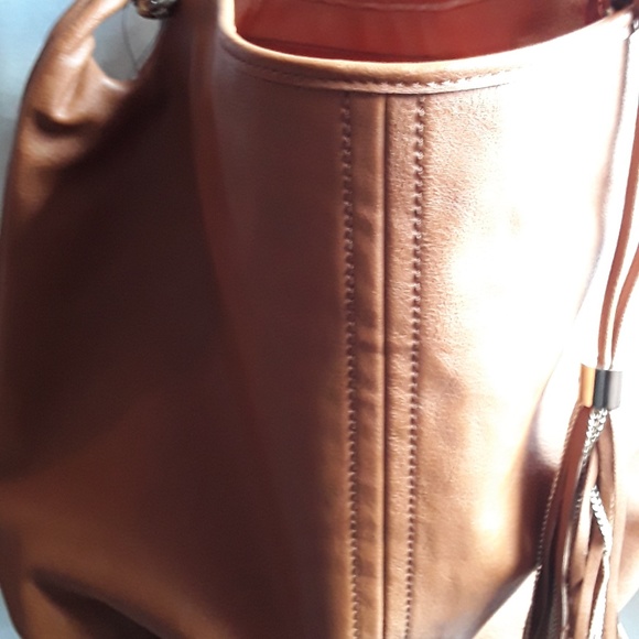 Sondra Roberts | Bags | Sr 2 Satchel Hobo Tassel Handbag In Cognac Nwt ...